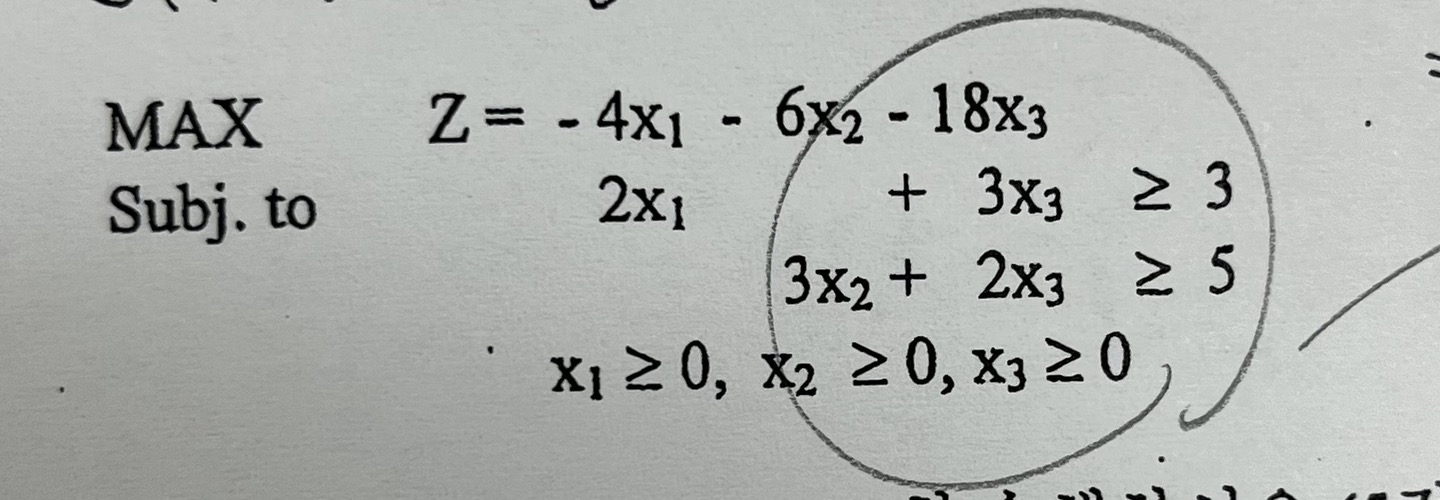 Solved For this LP problem, show the dual problem of dual | Chegg.com
