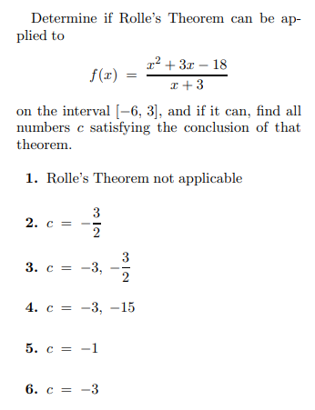 Solved Determine if Rolle's Theorem can be applied to | Chegg.com