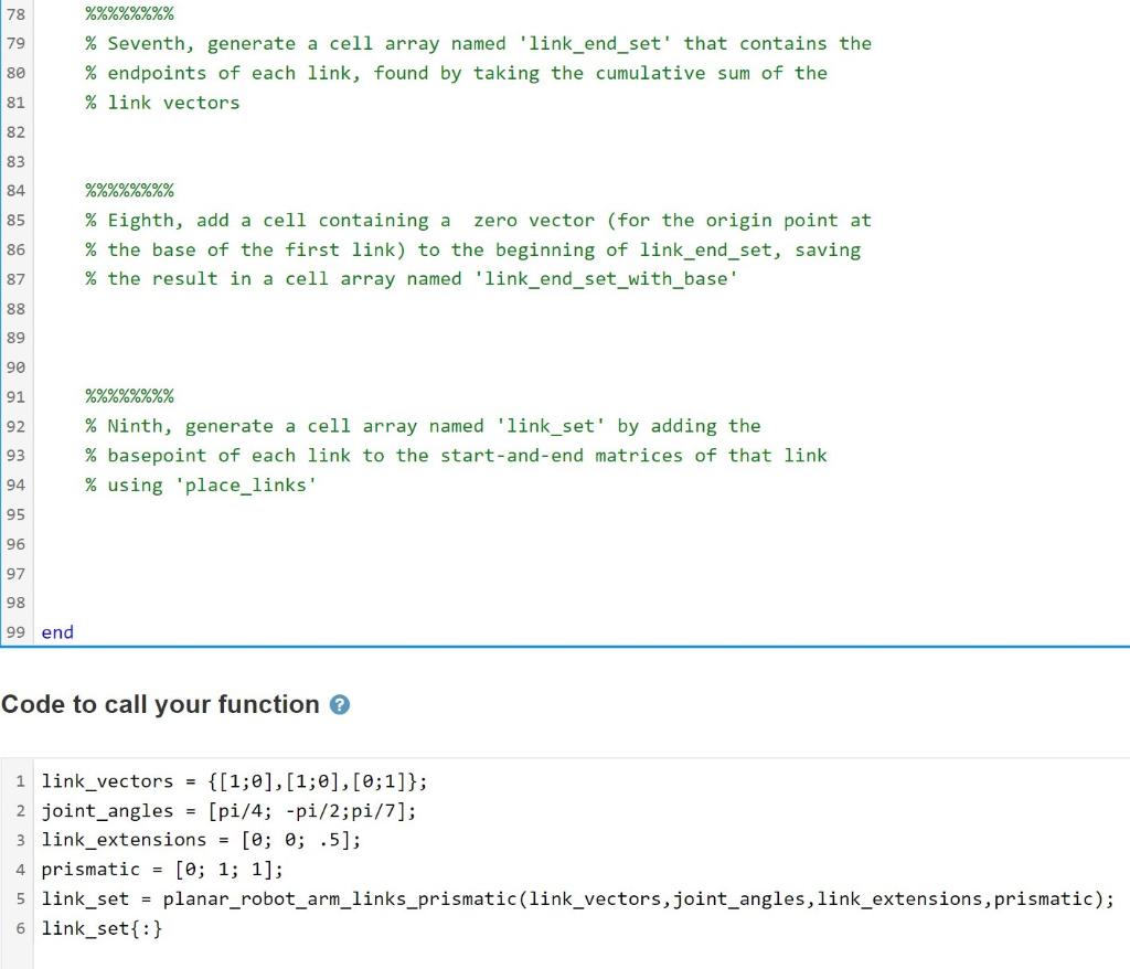 Solved Generate and place planar prismatic arm links O | Chegg.com