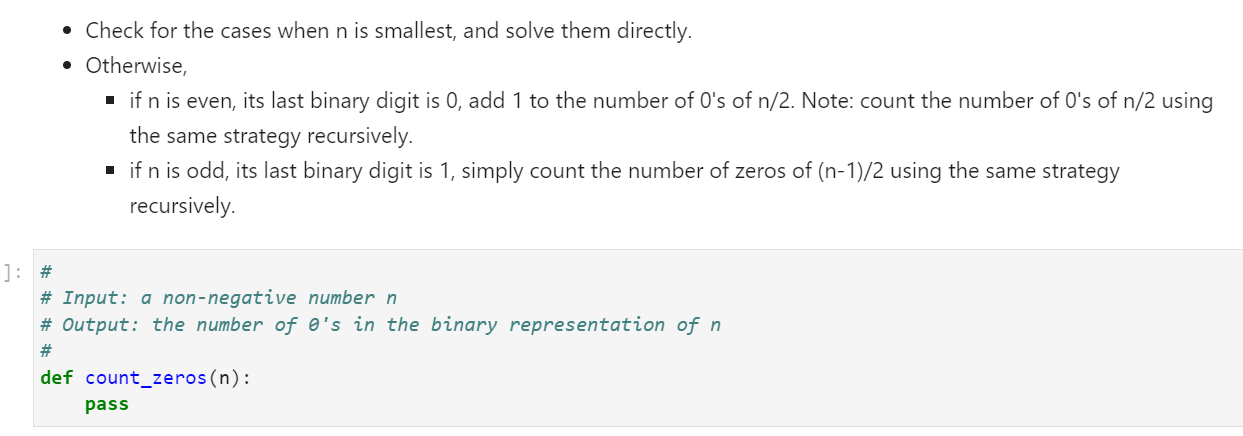 Solved Given a number n, count the number of 0's in its | Chegg.com
