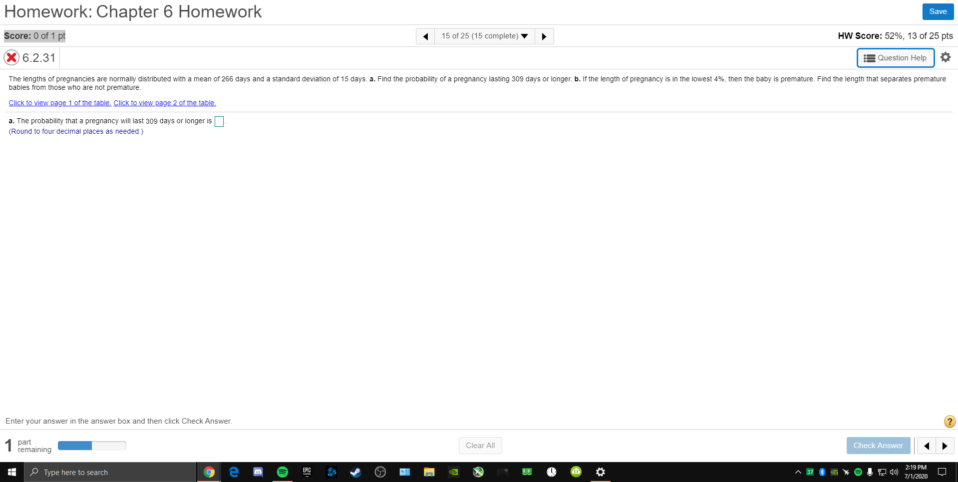 Solved Homework Chapter 6 Homework Save Score 0 Of 1 Pt 15