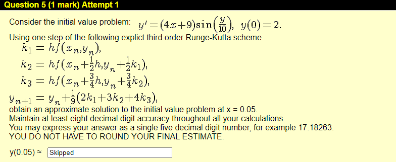 Solved Consider the initial value problem: Using one | Chegg.com