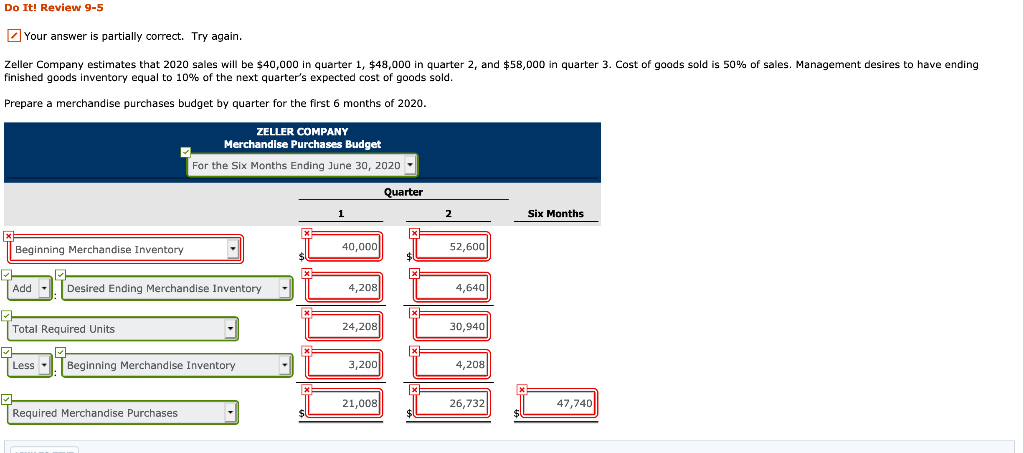 Solved Do It! Review 9-5 Your answer is partially correct. | Chegg.com Solved Do It! Review 9-5 Your answer is partially correct. | Chegg.com