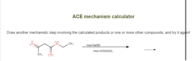 Solved ACE mechanism calculator Draw and ther mech anste | Chegg.com