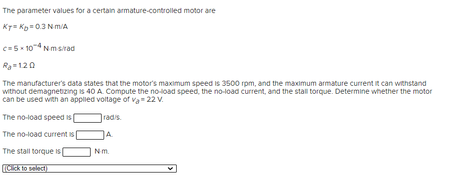 Solved The parameter values for a certain | Chegg.com