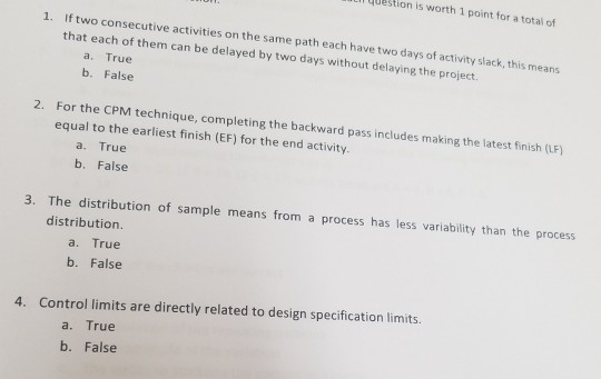 Solved luestion is worth 1 point for a total of If two | Chegg.com
