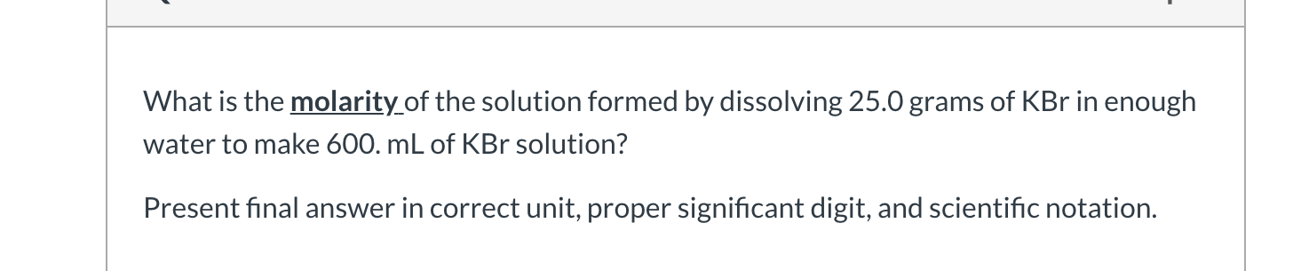 Solved What is the molarity of the solution formed by | Chegg.com