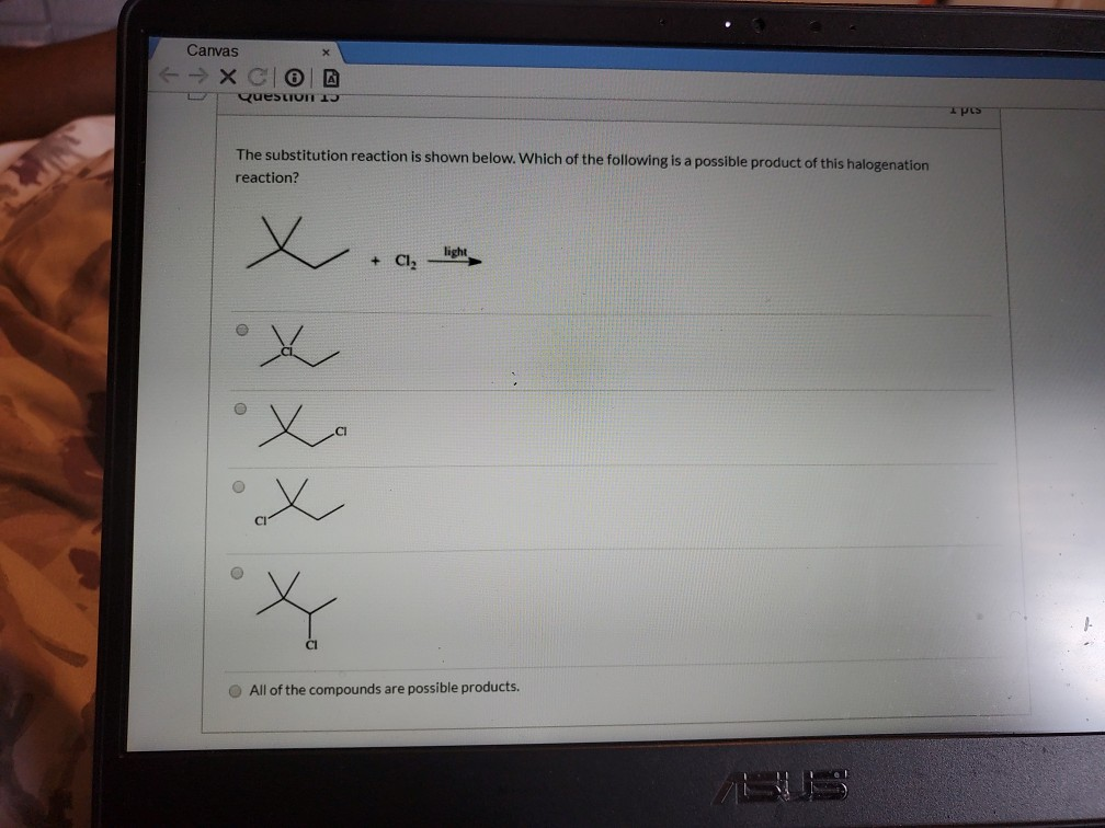 Solved Canvas XCIO Question pes The substitution reaction is | Chegg.com Solved Canvas XCIO Question pes The substitution reaction is | Chegg.com
