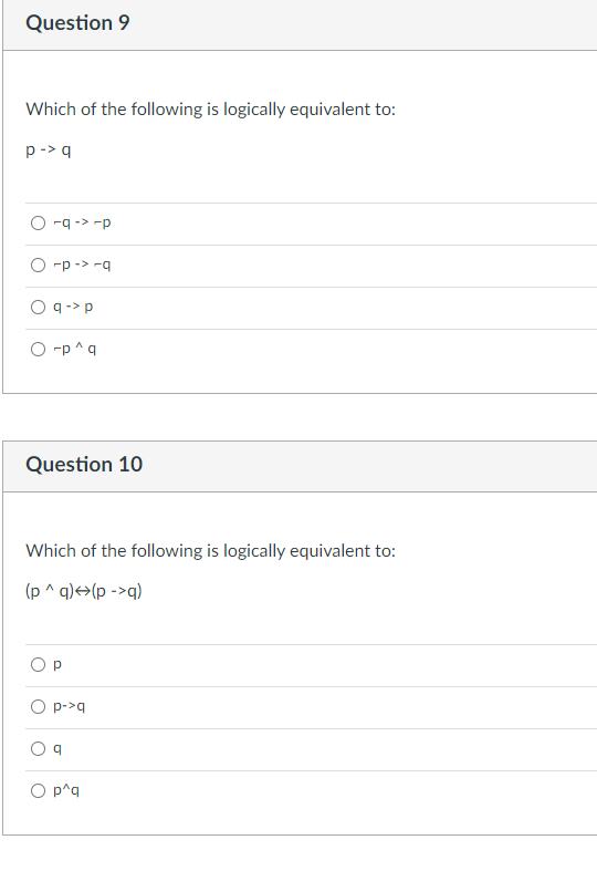 Solved Which of the following is logically equivalent to: | Chegg.com
