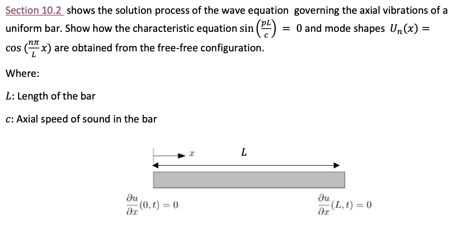 Solved Section 10.2 shows the solution process of the wave | Chegg.com