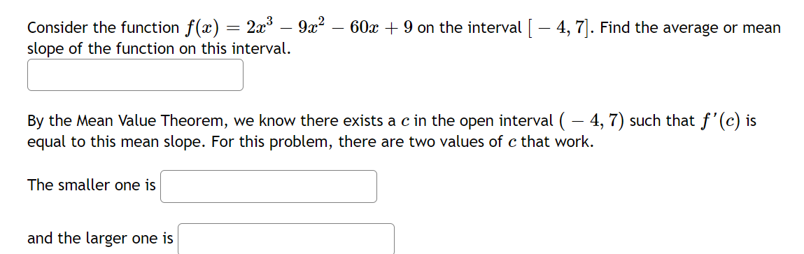 Solved Consider the function f(x) = 2x3 – 9x2 – 60x + 9 on | Chegg.com
