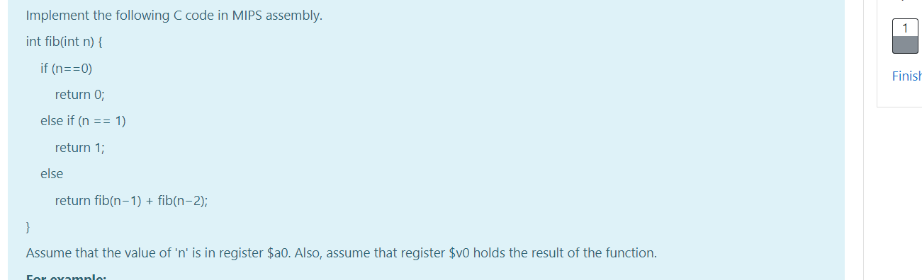 Solved Implement the following C code in MIPS assembly. 1 | Chegg.com