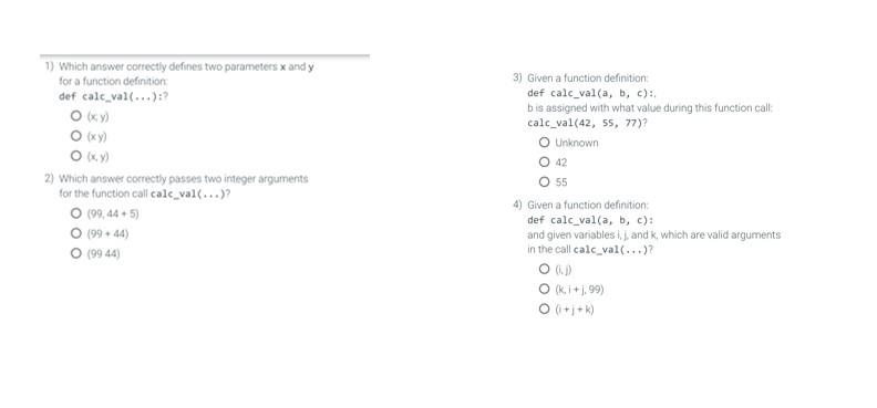 Solved 1) Which answer cortectly defines two parameters x | Chegg.com