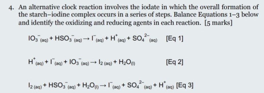 Iodine Clock Reaction