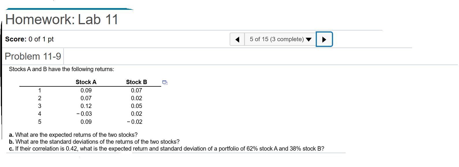 Solved Homework: Lab 11 Score: 0 of 1 pt 5 of 15 (3 | Chegg.com