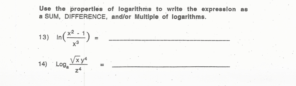 Solved Use the properties of logarithms to write the | Chegg.com