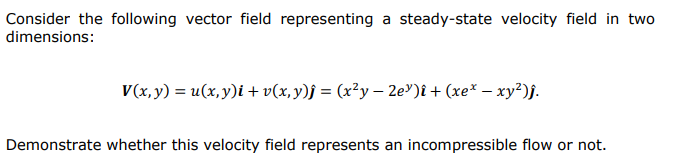 Solved Consider the following vector field representing a | Chegg.com
