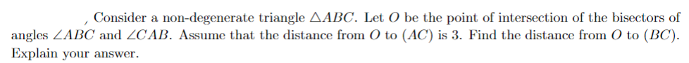 Solved Consider a non-degenerate triangle ABC. Let O be the | Chegg.com
