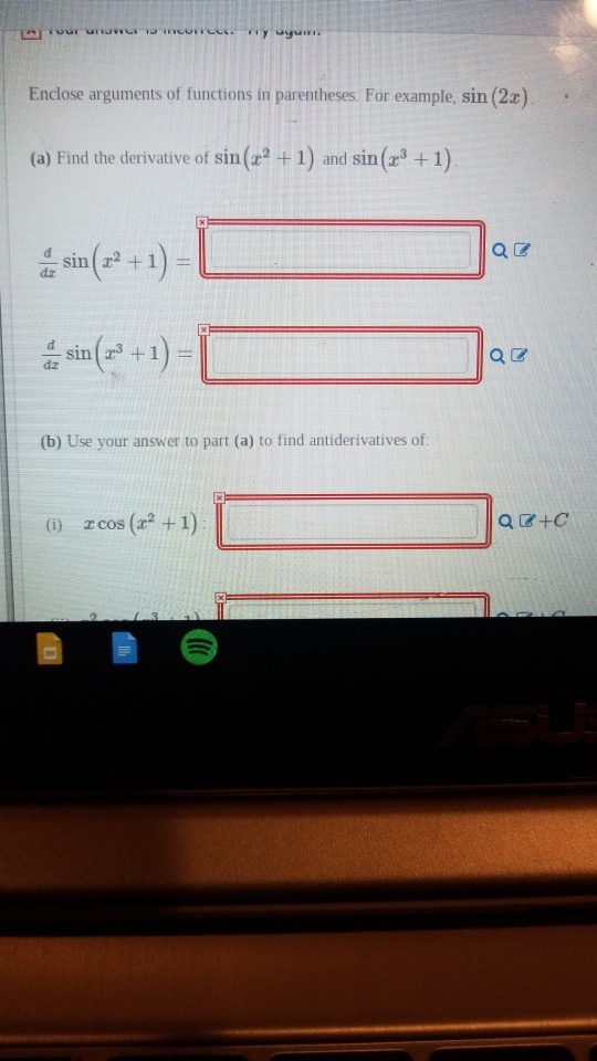 Solved Enclose arguments of functions in parentheses. For | Chegg.com