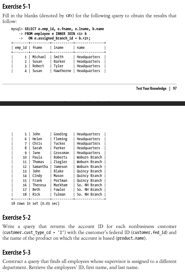 Solved Exercise 5-1 Fill in the blanks (denoted by # ) for | Chegg.com