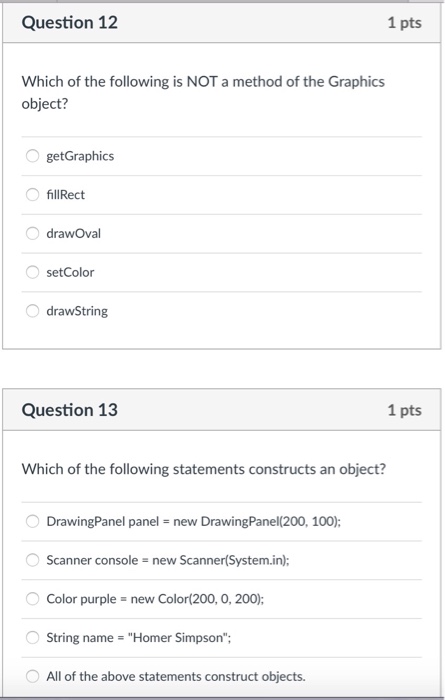 Solved Question 1 1 pts Which of the following statements | Chegg.com