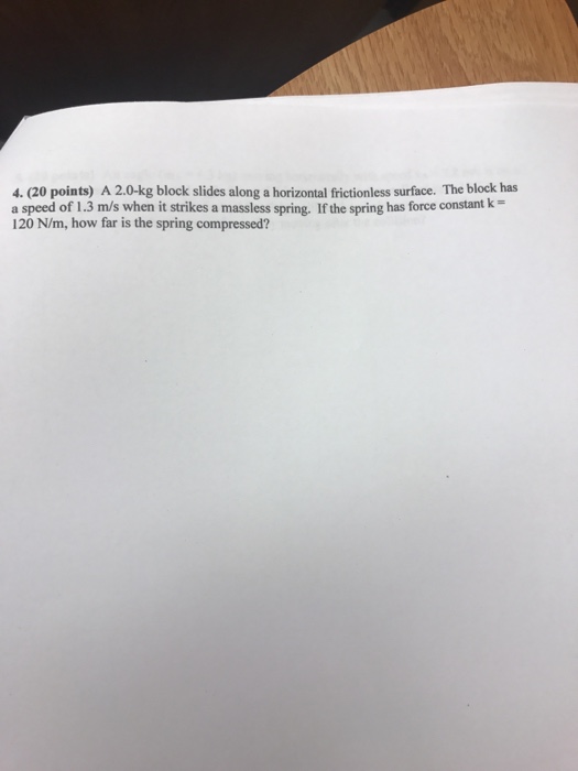 Solved A 2.0-kg block slides along a horizontal frictionless | Chegg.com