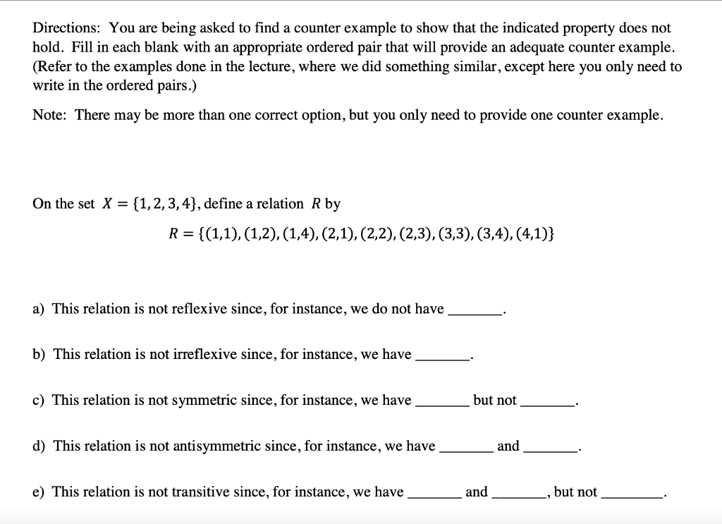 Solved Directions: You are being asked to find a counter | Chegg.com