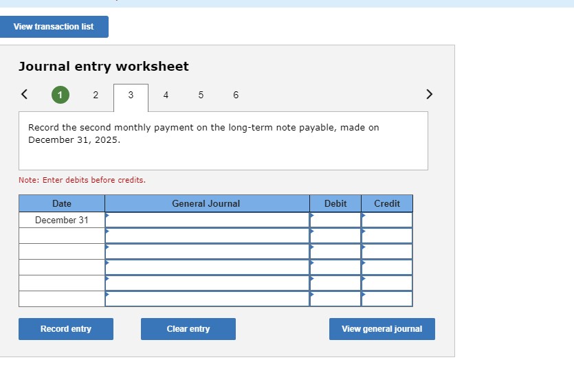 Solved Journal entry worksheet 2 3 4 6 Record the entry to | Chegg.com