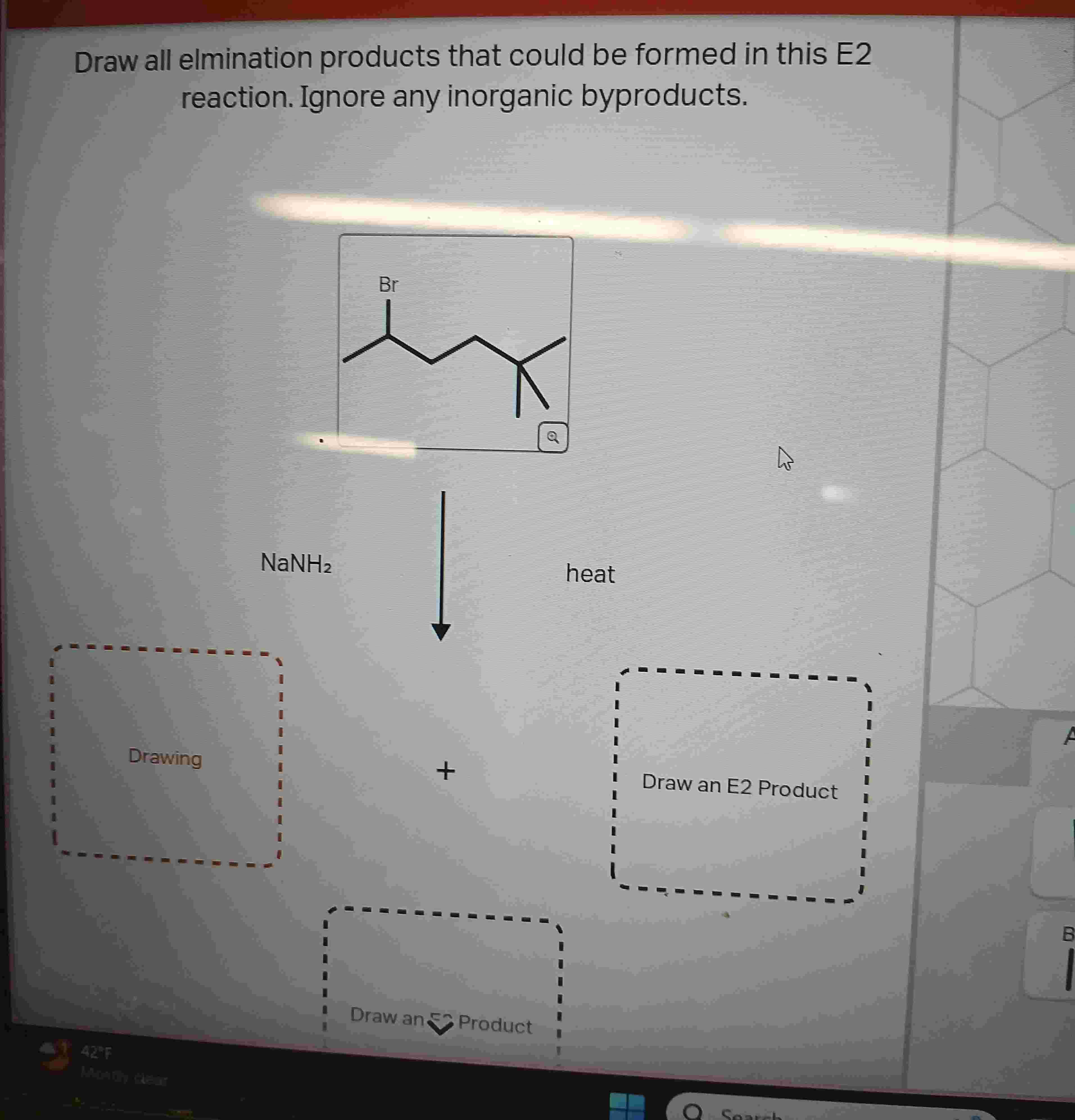 Solved Draw all elimination products that could be formed in | Chegg.com