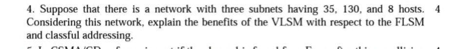 Solved 4. Suppose that there is a network with three subnets | Chegg.com