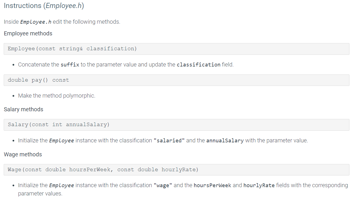 Solved #ifndef EMPLOYEE_H #define EMPLOYEE_H #include | Chegg.com
