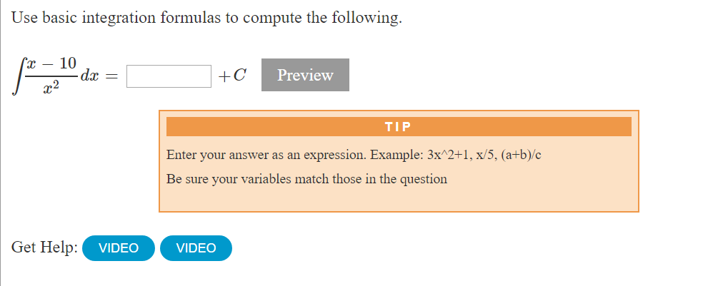Solved Use basic integration formulas to compute the | Chegg.com