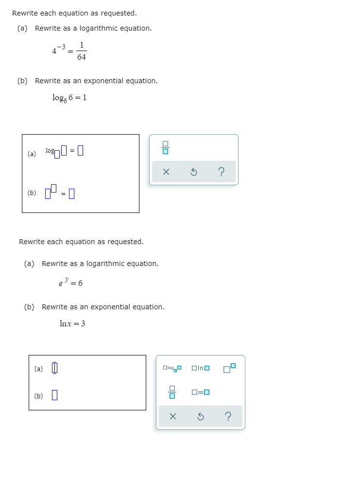 Solved Rewrite Each Equation As Requested A Rewrite As A 8969
