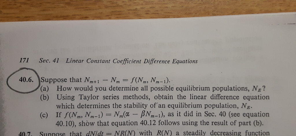 Solved 171 Sec 41 Linear Constant Coefficient Difference 9147