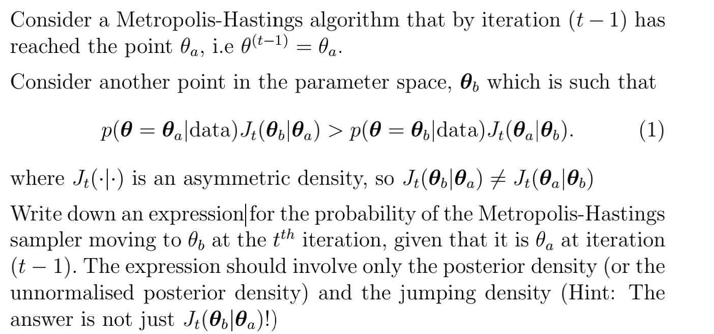 = Consider a Metropolis-Hastings algorithm that by | Chegg.com = Consider a Metropolis-Hastings algorithm that by | Chegg.com