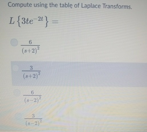 Solved Compute using the table of Laplace Transforms (8+2) | Chegg.com