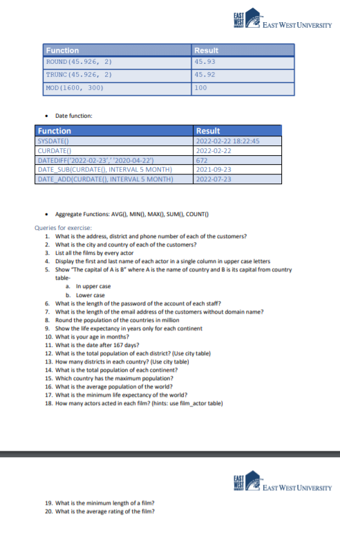 Solved Database Systems Lab-03 Topic: • Mapping two or more | Chegg.com