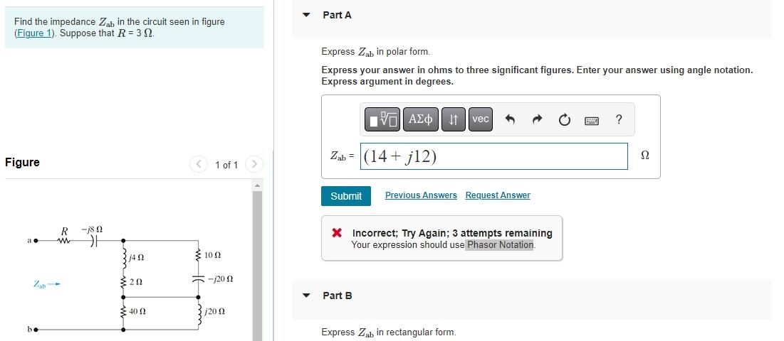 Solved Find the impedance Zab in the circuit seen in figure | Chegg.com