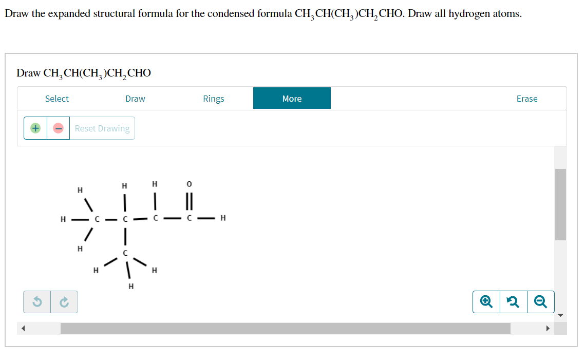 Solved Draw the expanded structural formula for the | Chegg.com