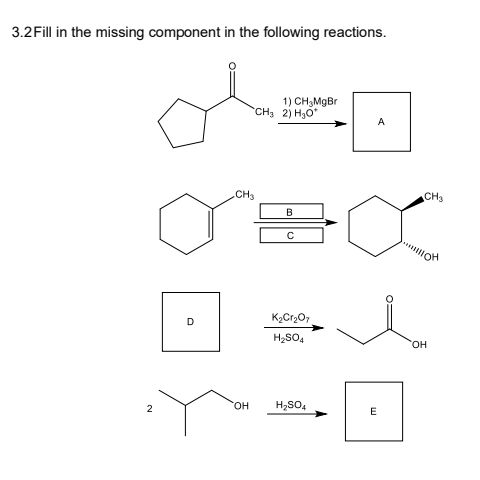Solved 3.2Fill in the missing component in the following | Chegg.com