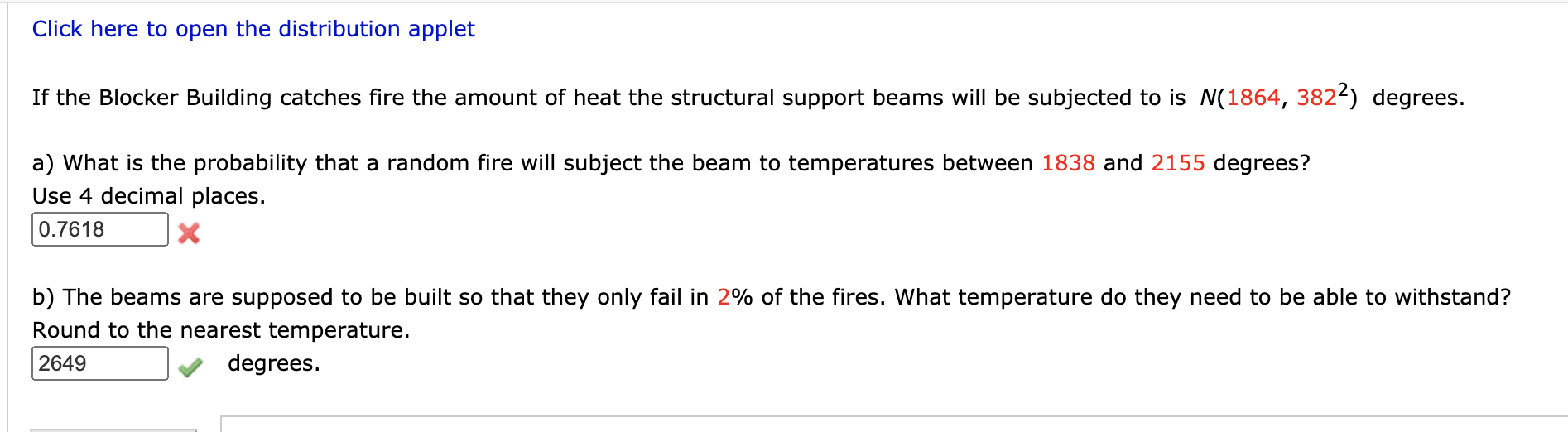 Solved Click here to open the distribution applet If the | Chegg.com