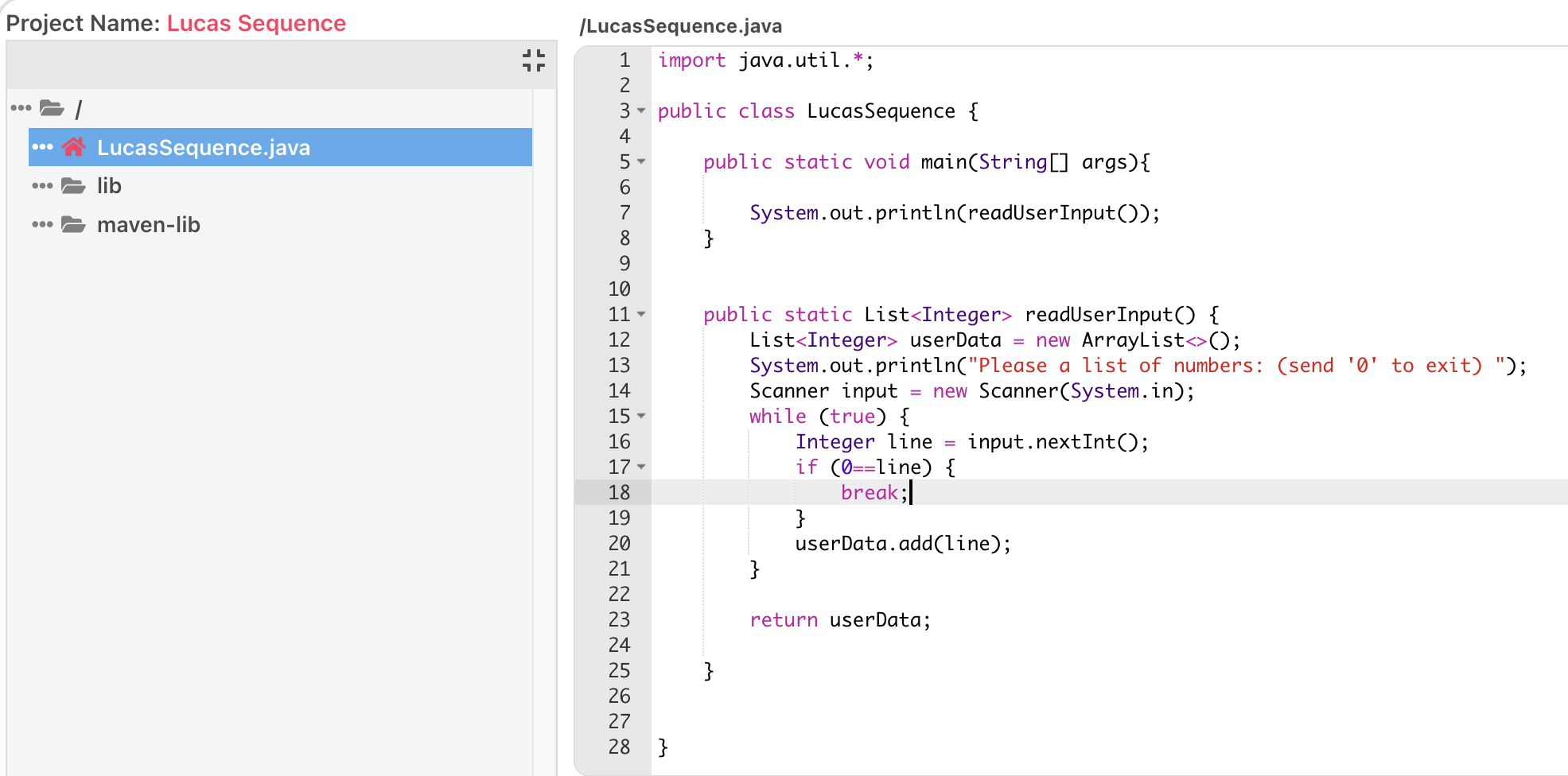 Solved Lucas Sequence Java Problem.Im wondering how I would | Chegg.com