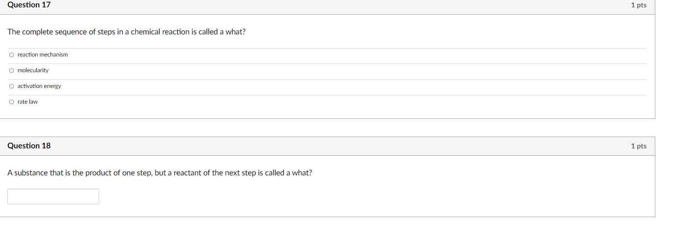 Solved Question 17 1 pts The complete sequence of steps in a | Chegg.com