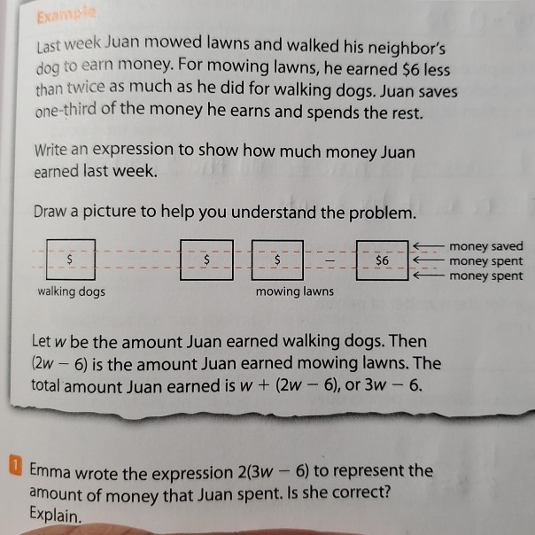 Solved Exam Last week Juan mowed lawns and walked his | Chegg.com