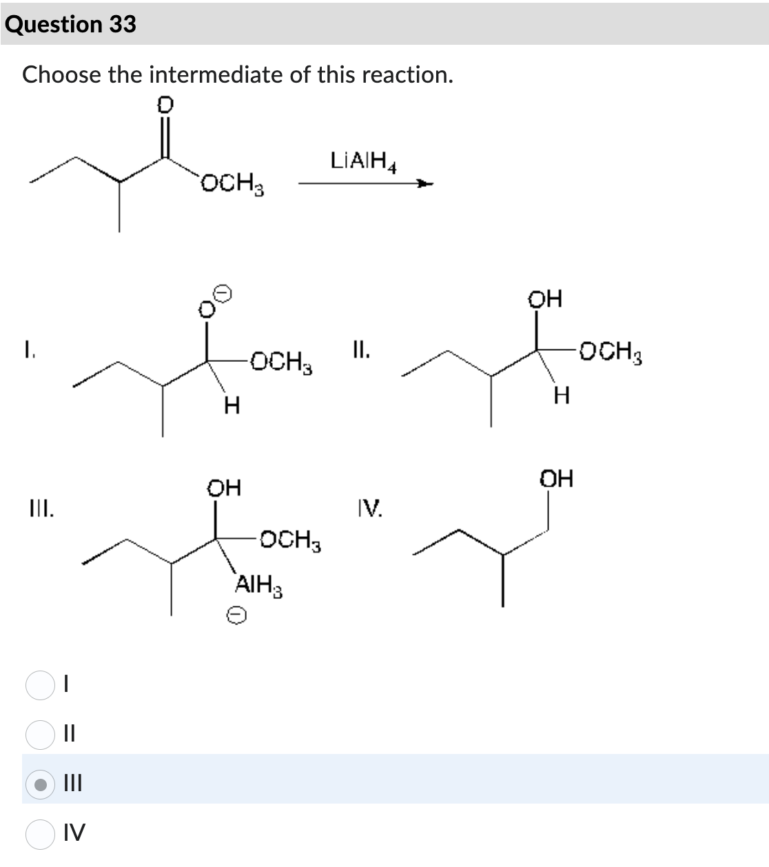 Choose the intermediate of this reaction. \\( | Chegg.com
