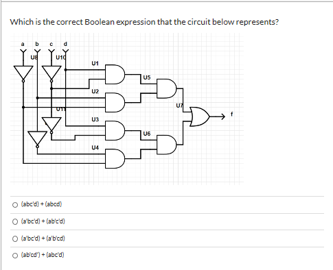 Solved Which is the correct Boolean expression that the | Chegg.com