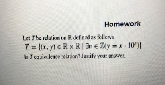Solved Let T be relation R defined as follows T = ((x. y) | Chegg.com