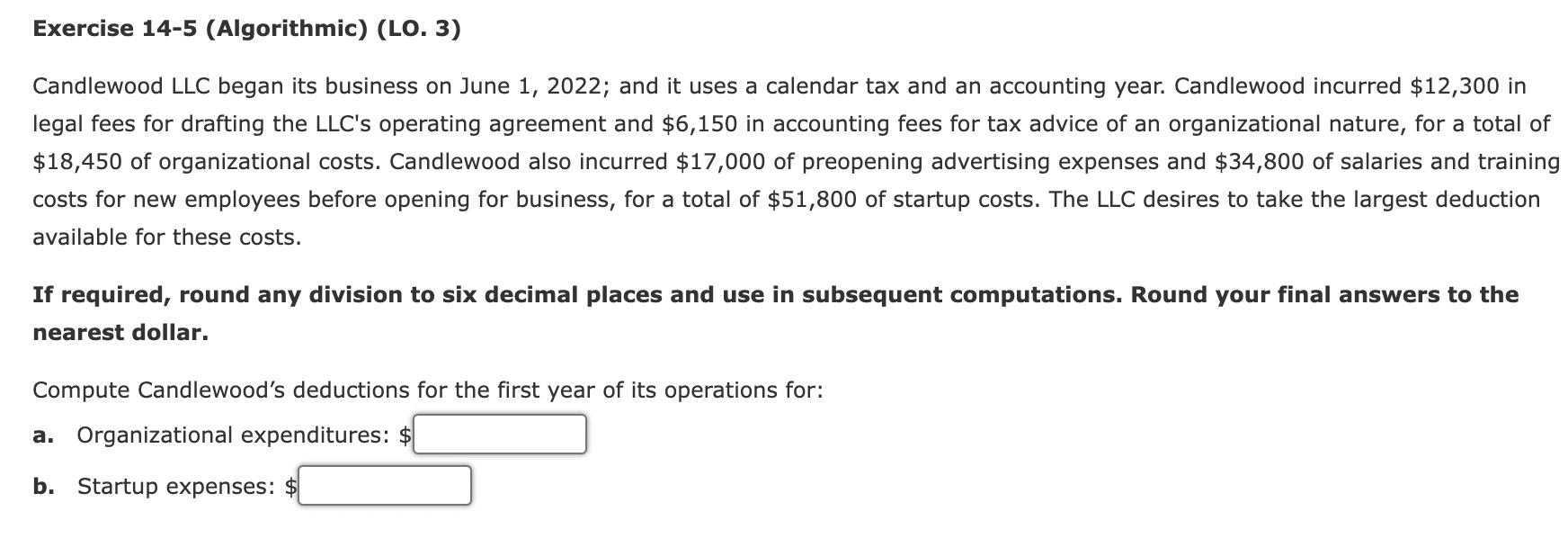 Solved Exercise 14-5 (Algorithmic) (LO. 3) $18,450 of | Chegg.com