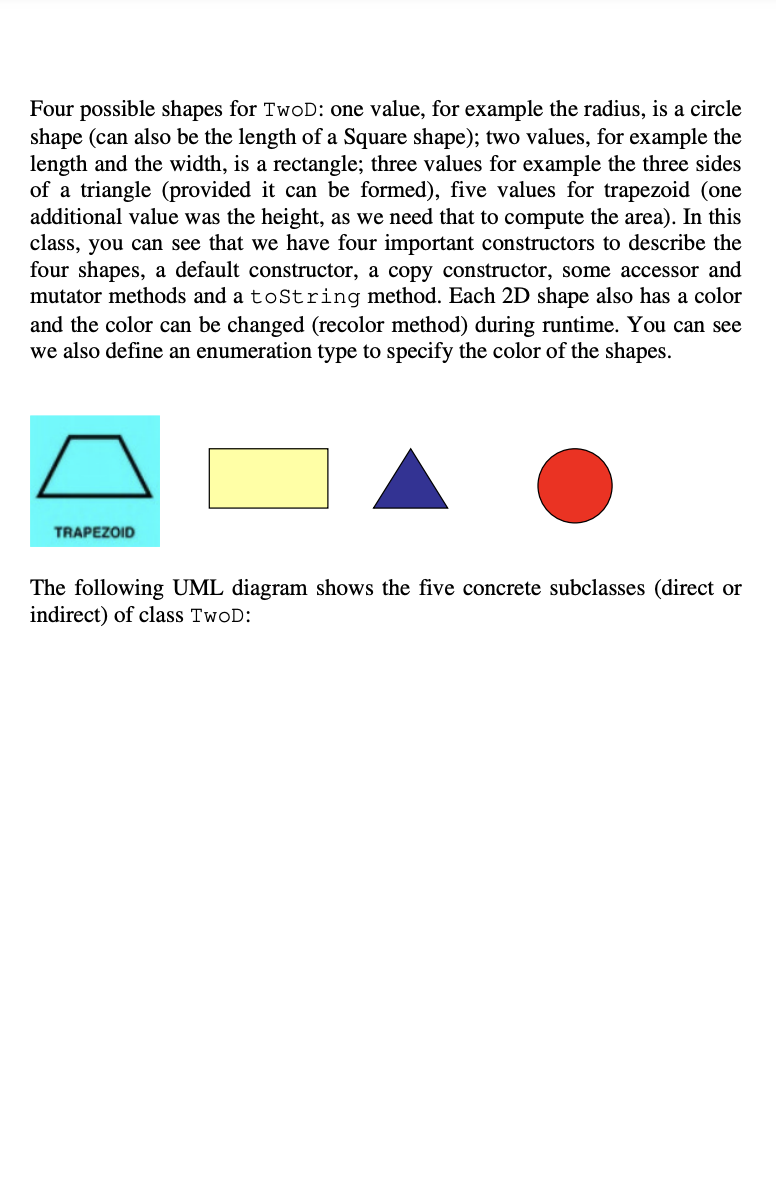 Solved Some methods just override the super class methods | Chegg.com