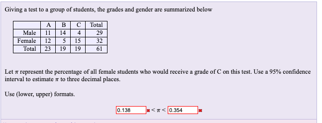 Solved Giving a test to a group of students, the grades and | Chegg.com